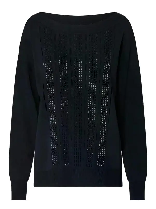 Liu Jo Sweater With Embroidered Cut-outs - Black