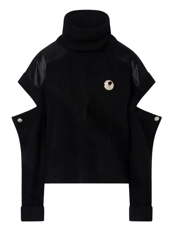 Liu Jo Wool Blend Turtleneck Sweater - Black