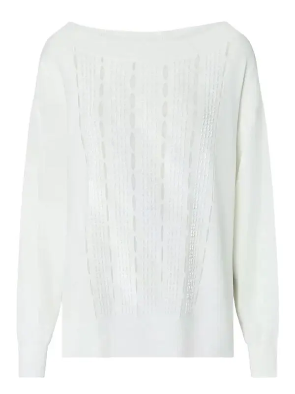 Liu Jo Embroidered Cut-out Sweater - White