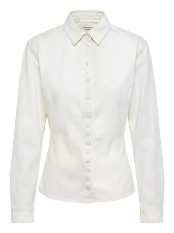 DIESEL® Logo Plaque Denim Shirt - Neutrals