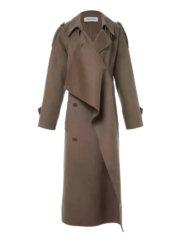Monse Draped Double-faced Trench Coat - Neutrals