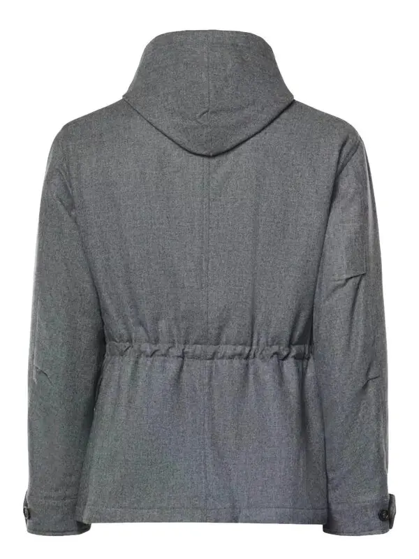 Eleventy Multi-pocket Hooded Jacket - Grey