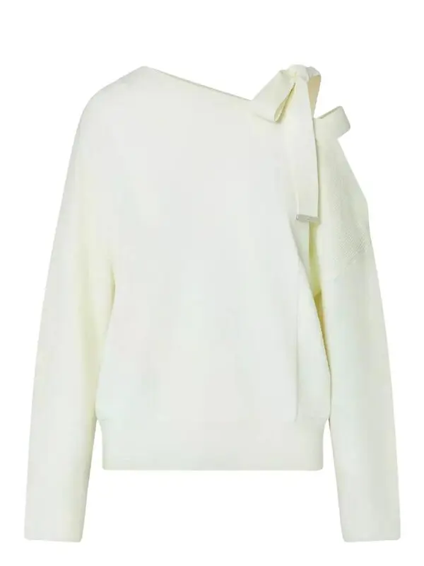 Liu Jo Sweater With Shoulder Bow - Neutrals