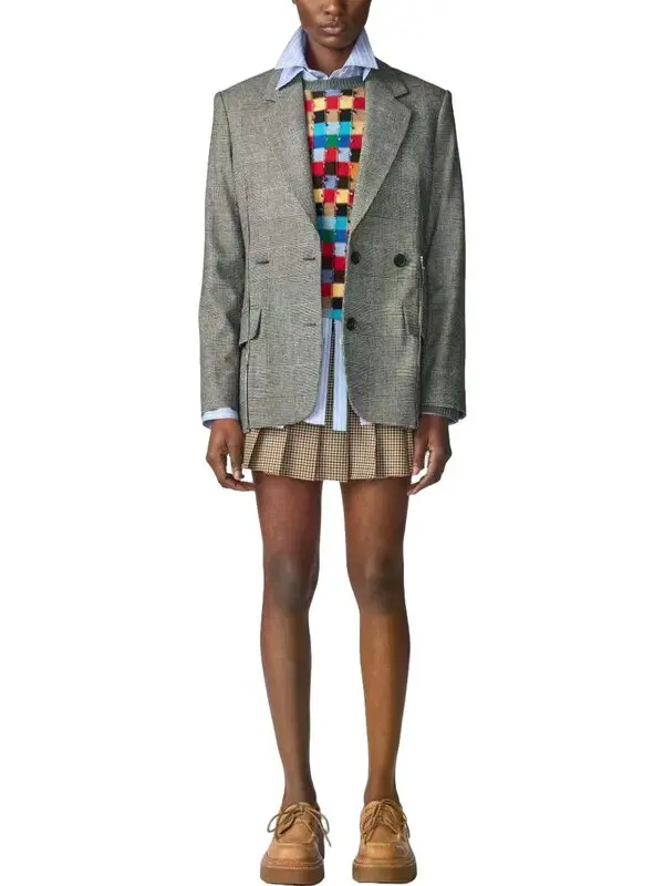 Monse Deconstructed Lapel Double-breasted Blazer - Grey