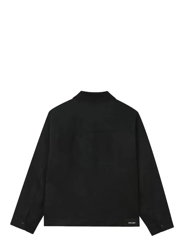 Izzue Logo Patch Zip-up Jacket - Black