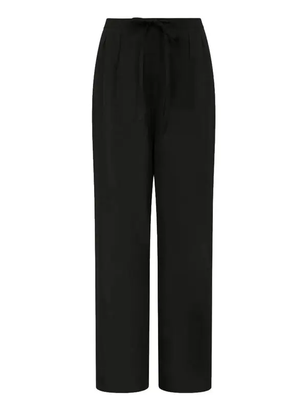 Loulou De Saison Fluid Finish Drawstring Trousers - Black