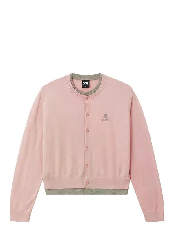 FINGERCROXX Layered Cardigan With Logo Embroidery - Pink