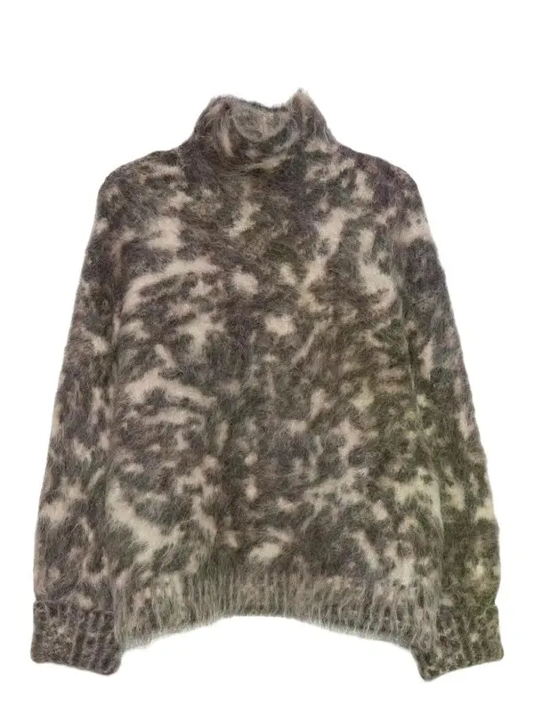 JOSEPH Esme Leopard-print High Neck Sweater - Neutrals