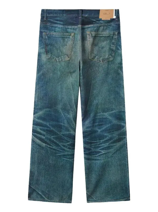 Izzue Faded Straight-leg Jeans - Blue