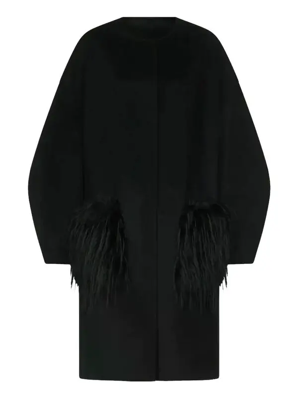 Loulou De Saison Cilia Collarless Coat - Black