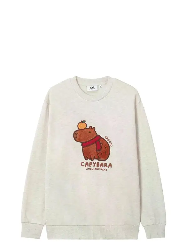 CHOCOOLATE Capybara Patch Sweatshirt - Neutrals