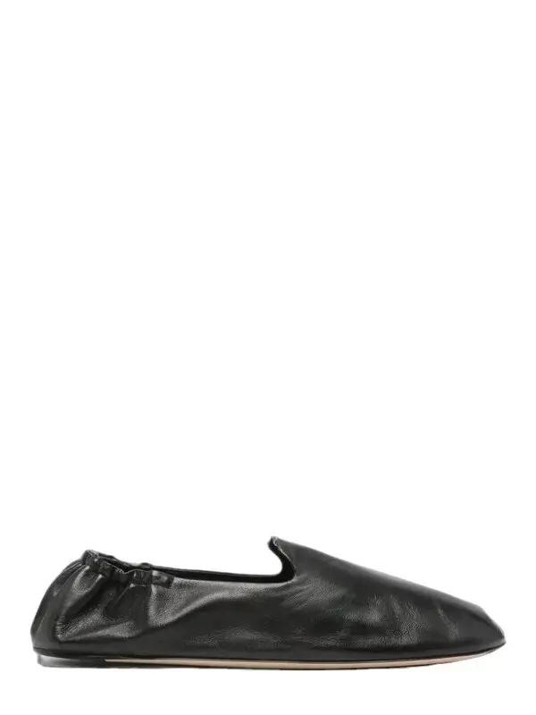 THE ROW Casa Slip-on Nappa Leather Slippers - Black