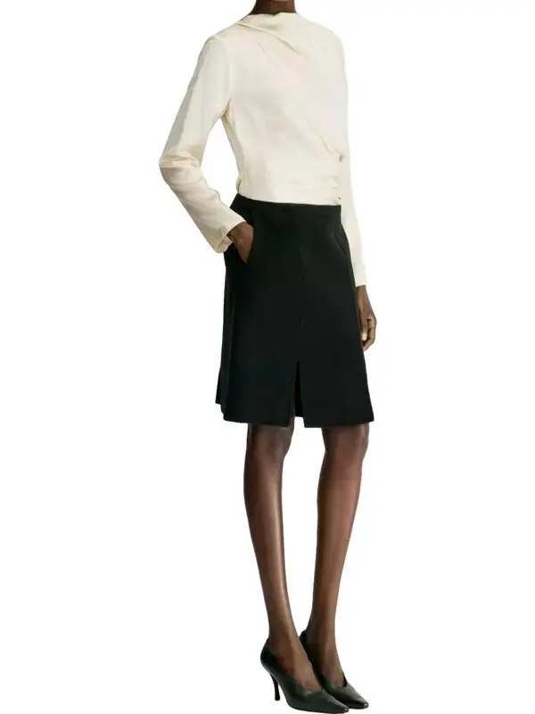 Loulou De Saison Wool Blend Midi Skirt - Black