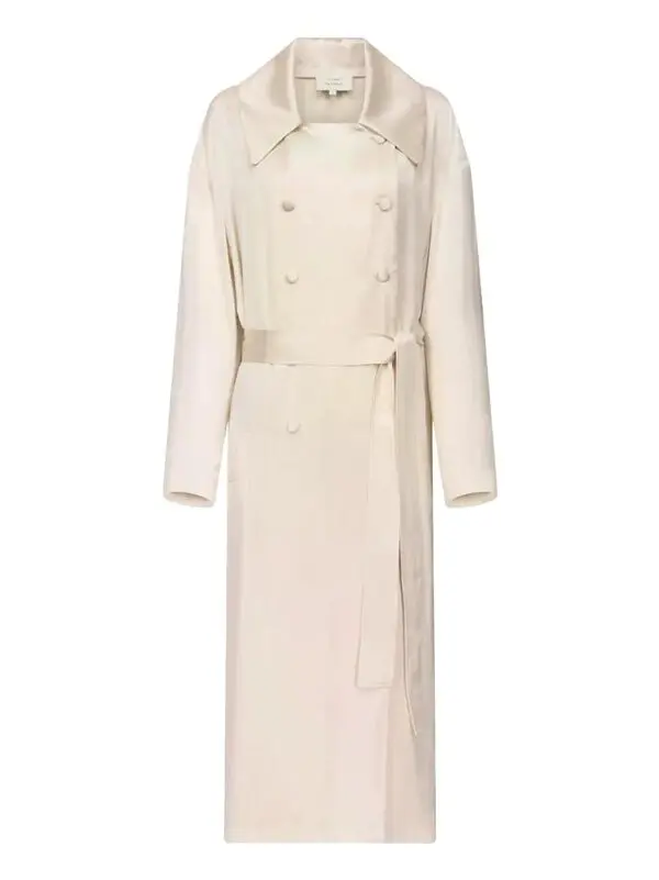 Loulou De Saison Erika Double-breasted Belted Coat - Neutrals