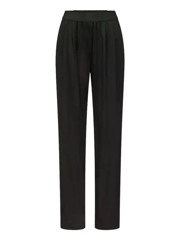 Loulou De Saison Pleated Straight Leg Trousers - Black
