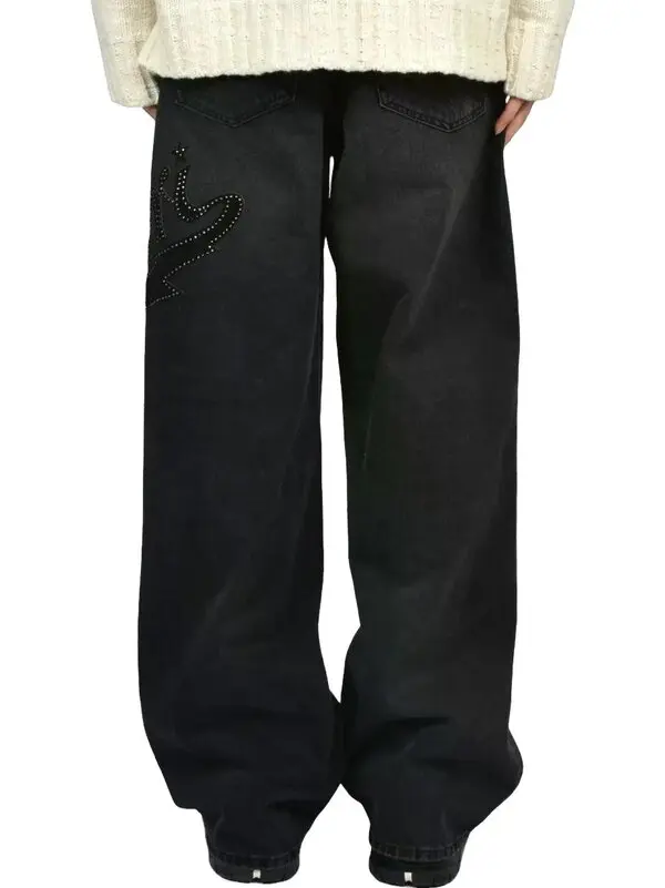 Amiri Embellished Relaxed Fit Jeans - Black