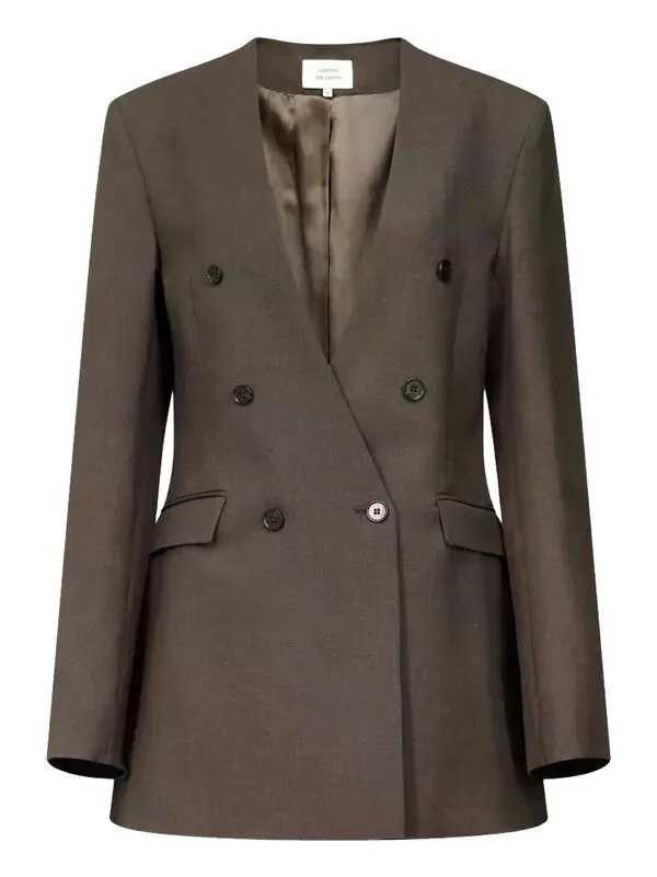 Loulou De Saison Astrid Double-breasted Blazer - Brown