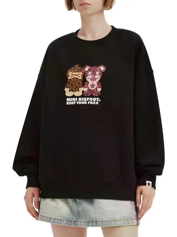 FINGERCROXX Graphic Print Sweatshirt - Black