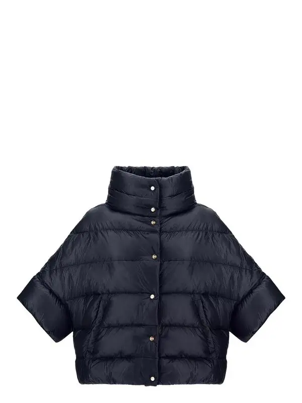 Herno Quilted Cape - Blue