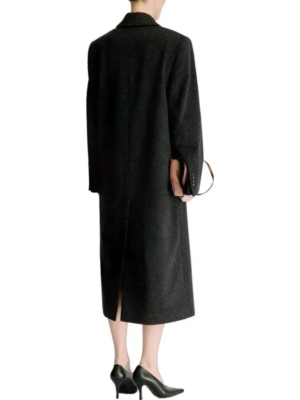 Loulou De Saison Double-breasted Peak-lapel Coat - Grey