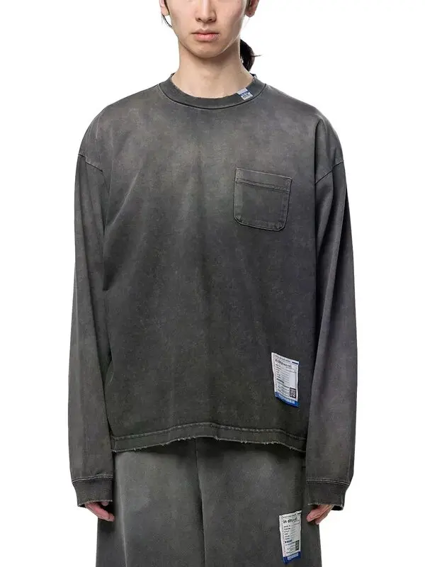 Mihara Yasuhiro Sun Faded Like Distressed Sweatshirt - Black