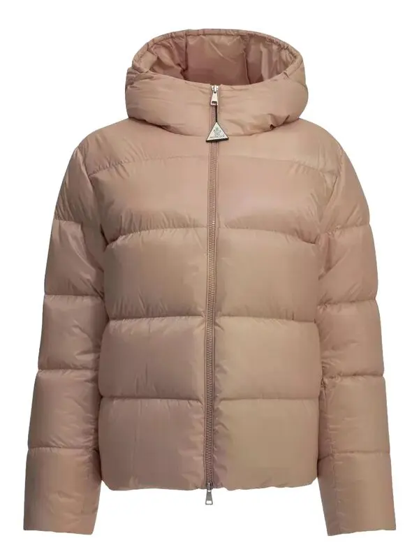 Moncler Quilted Hooded Puffer Jacket - Pink