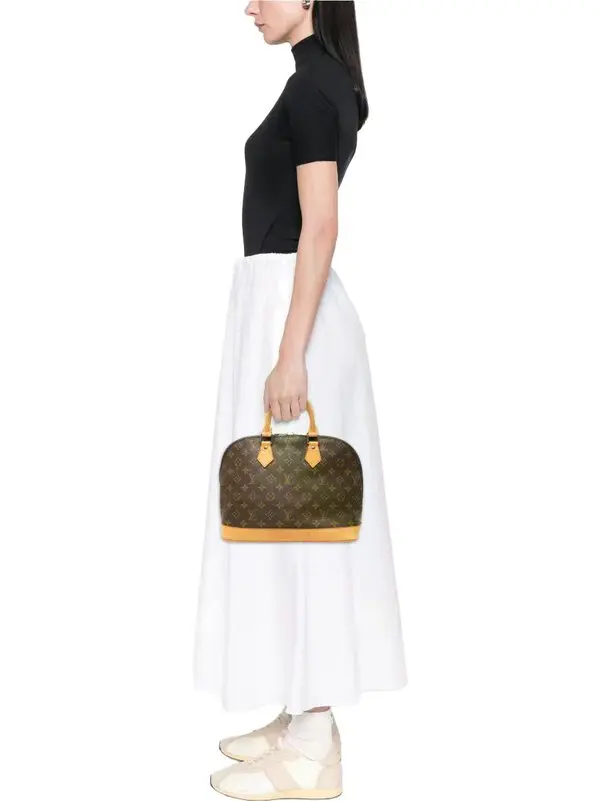 LOUIS VUITTON Monogram Alma Pm Handbag - Brown