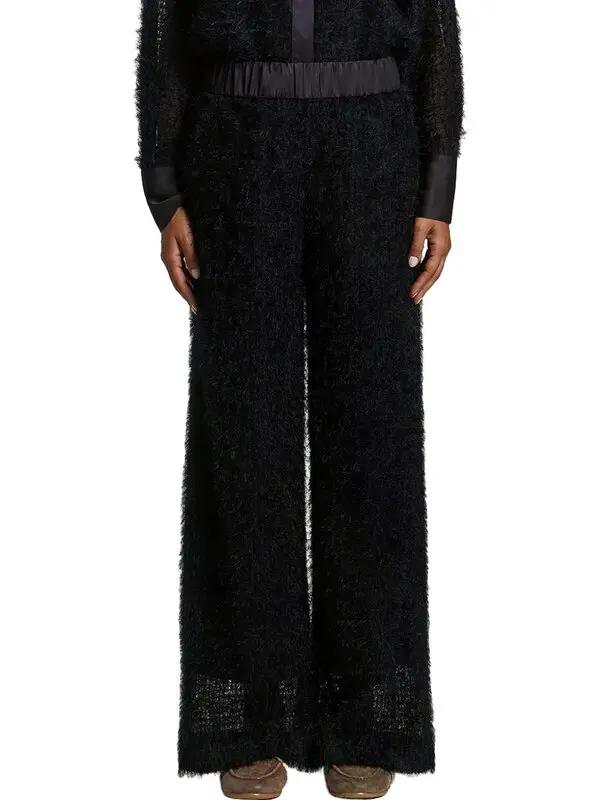 Peserico Feather-effect Wide-leg Trousers - Blue