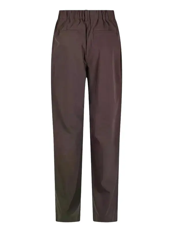 Herno Pleated Straight-leg Trousers - Brown
