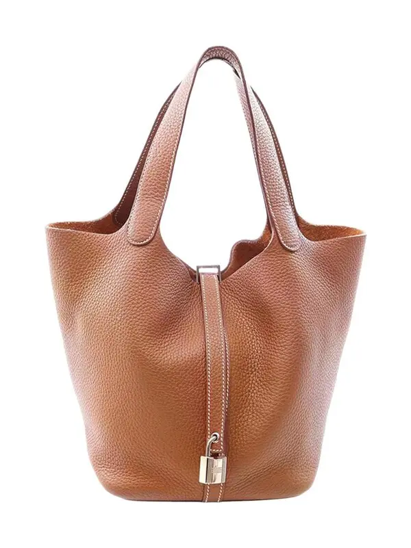 Hermès Clemence Picotin Lock 22 Handbag - Brown