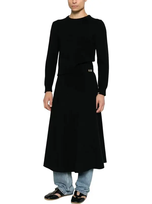 Extreme Cashmere Cashmere Crew Neck Sweater With Embroidered Detail - Black