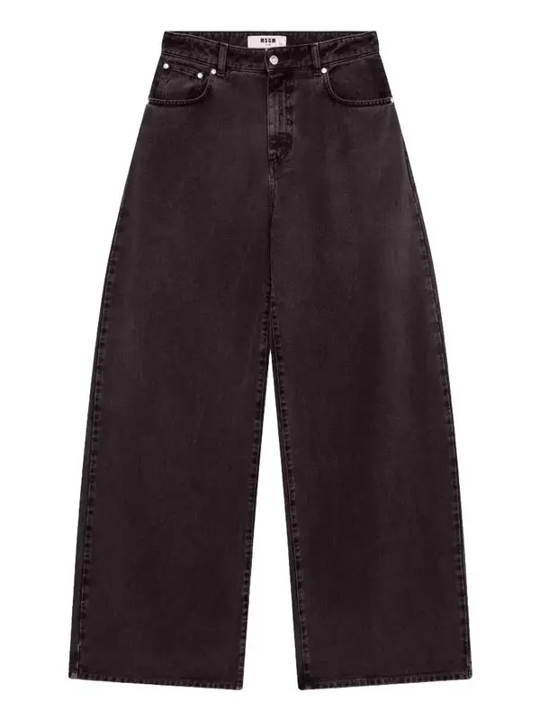 MSGM Wide-leg Jeans - Black