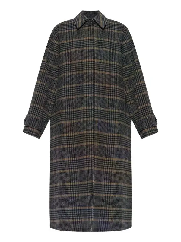 Paul Smith Checked Wool Coat - Grey