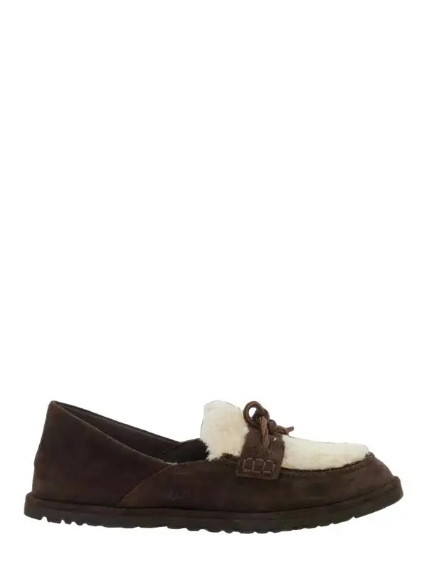 UGG Zora Shearling-trim Loafers - Brown