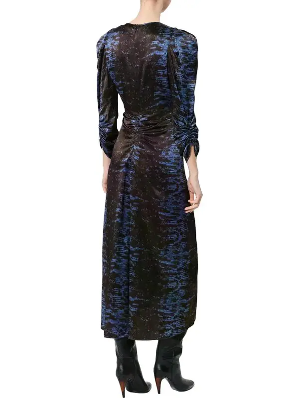 Isabel Marant Étoile Albini Python-print Silk Dress - Black