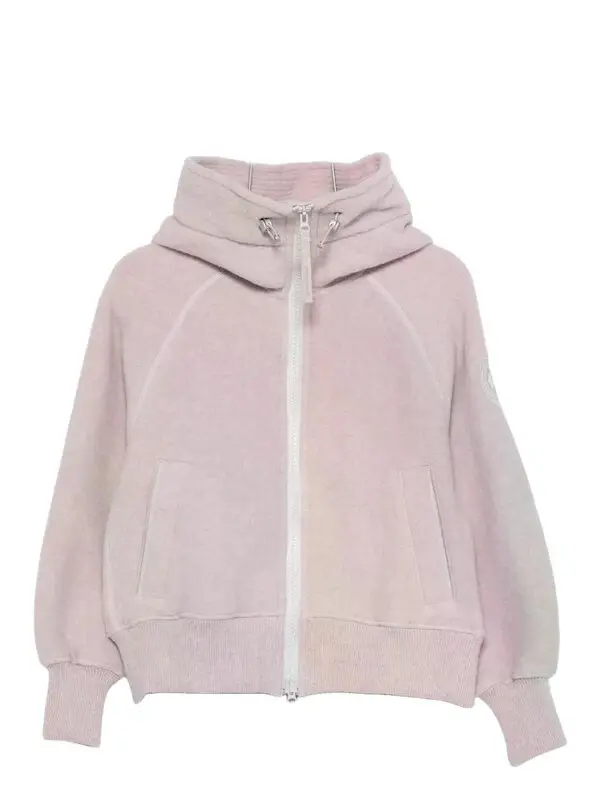 Canada Goose Logo-patch Zip-up Hooded Jacket - Pink