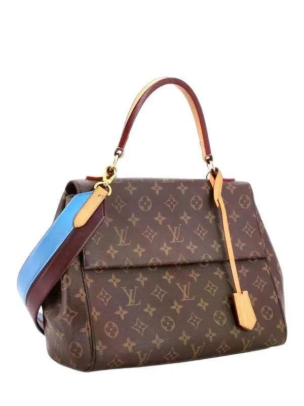 LOUIS VUITTON Monogram Canvas Cluny Top Handle Bag - Brown