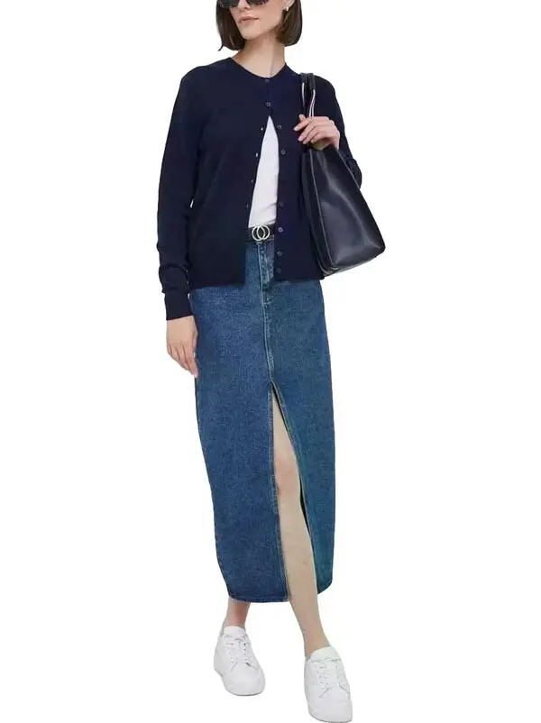 BENETTON Fine Knit Cardigan - Blue
