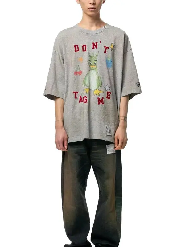 Mihara Yasuhiro Leon Doodle Printed T-shirt - Grey