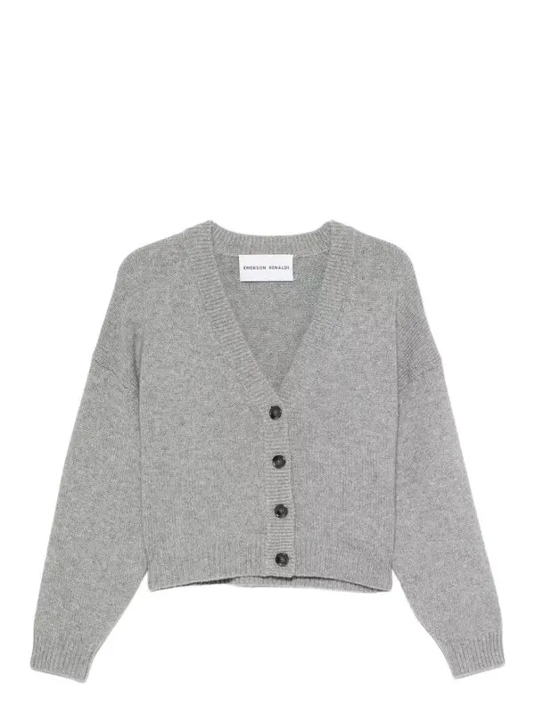 EMERSON RENALDI V-neck Button-up Cardigan - Grey