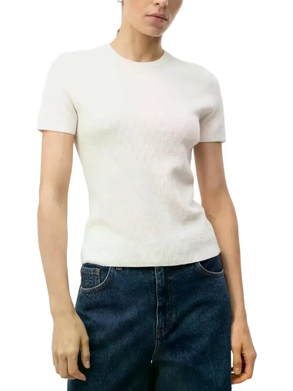 Hugo Ribbed Short-sleeve Sweater - Neutrals