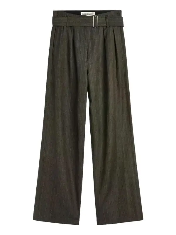 Our Legacy Soar Pinstriped Wool Trousers - Grey