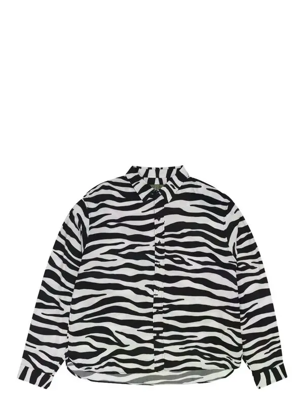 DENIM TEARS Zebra-print Button-up Shirt - Black