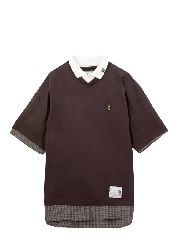 Mihara Yasuhiro Triple-layered Duck-embroidered T-shirt - Brown