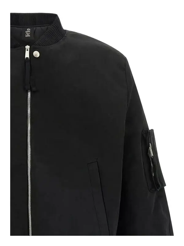 THOM KROM Bomber Jacket With Zip-up Front - Black