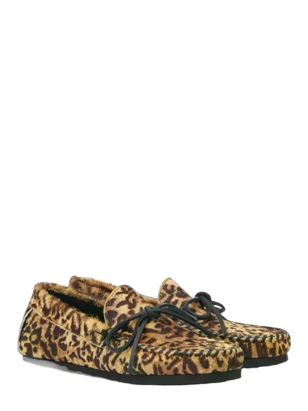 Isabel Marant Étoile Zebra-print Pony-effect Leather Loafers - Neutrals