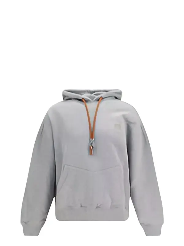 Loewe Anagram Embroidered Hoodie With Key Detail - Grey