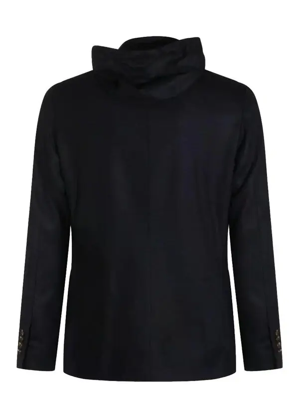 Eleventy Hooded Single-breasted Blazer - Blue