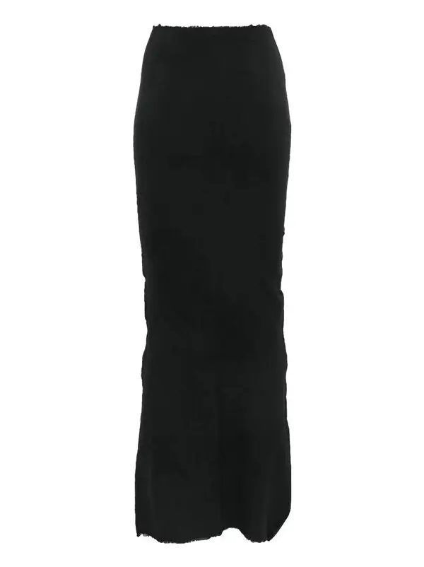 MARC LE BIHAN Textured Finish Maxi Skirt - Black