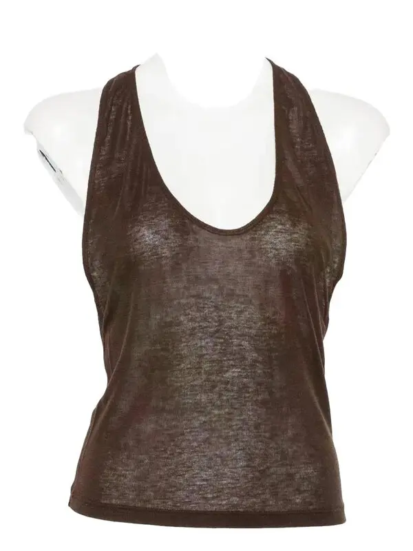 EB DENIM Valley Racer Tank Top - Brown